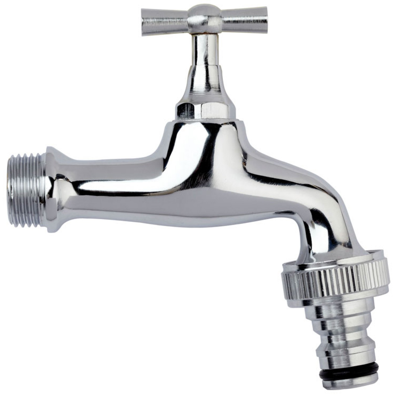 Robinet de grădină cu conector rapid -crom