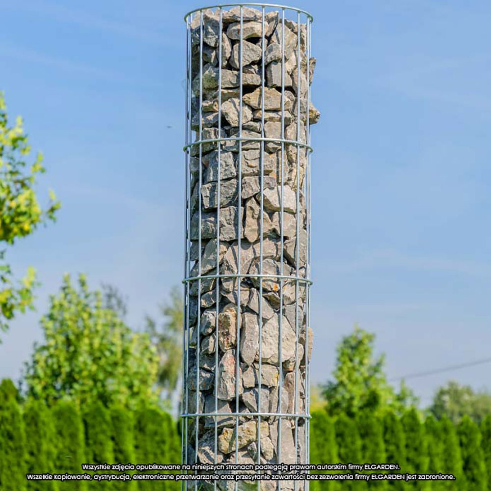 Stâlp tip coș gabion, Rocco L, 29x120 cm